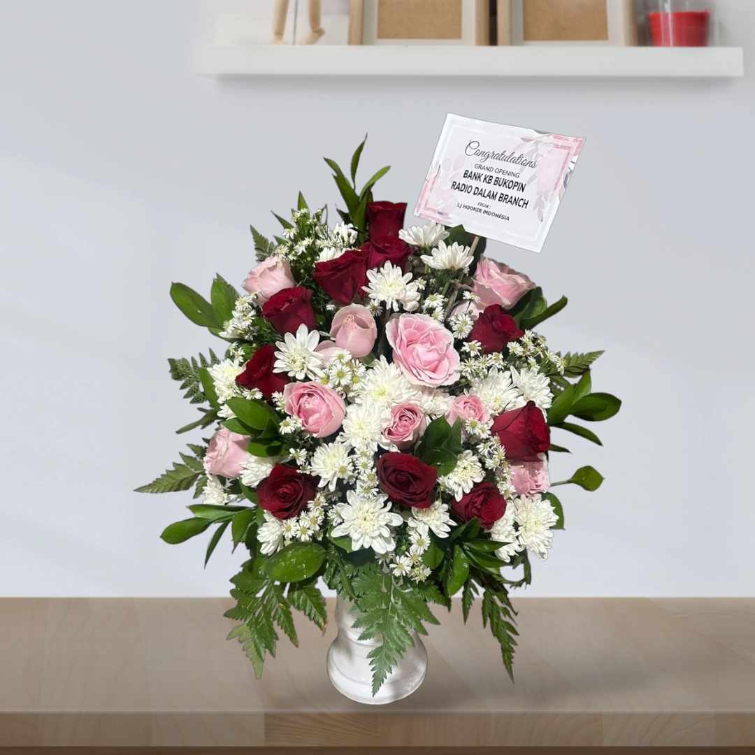 Rangkaian Bunga Meja Segar #20 - Malang - Katalog Bintang Florist